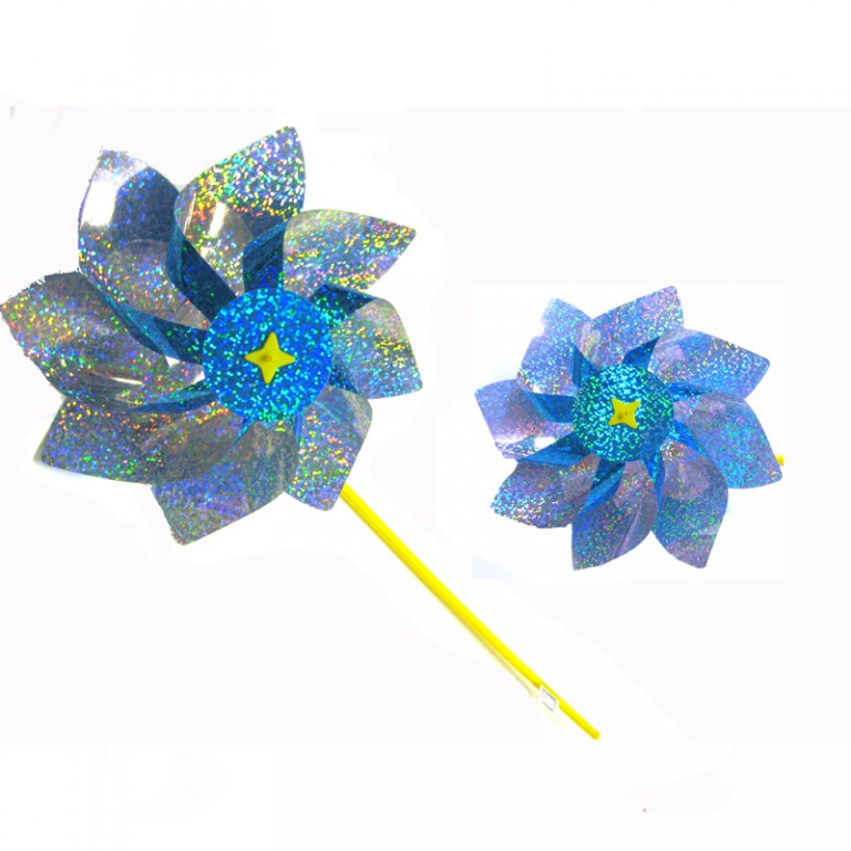 Buy Party Plastic 6 Inch Pinwheel Prismatic Multi Blue Silver - Cappel's