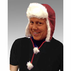 Buy Santa Bomber Hat with Red Ties and Pom Poms - Cappel's