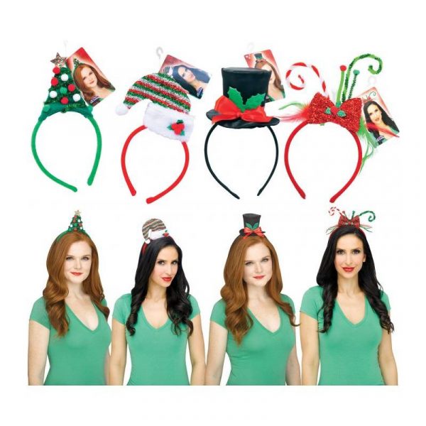 Assorted Christmas Headbands Elf, Candy Canes, Christmas Tree - Cappel's