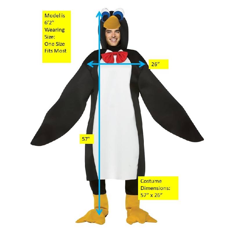 Buy Plush Penguin Adult Halloween Costume - Cappel's