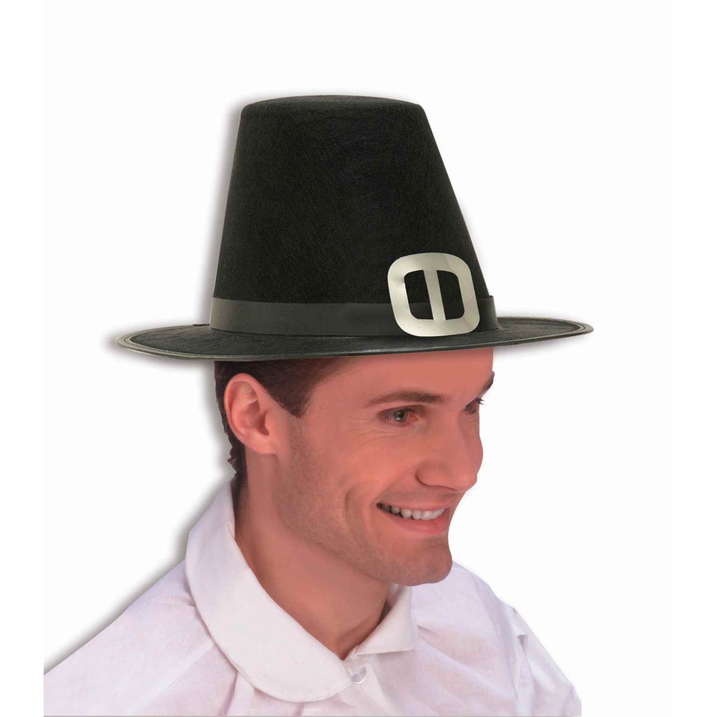 Black Heavy Felt Pilgrim Hat - Cappel's