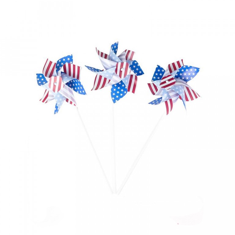 6 inch Patriotic Stars Stripes Pinwheel - Cappel's