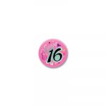 Buy Sweet 16 Satin Birthday Button - Cappel's Costumes and Party Supplies