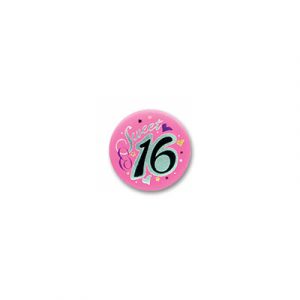 Buy Sweet 16 Satin Birthday Button - Cappel's Costumes and Party Supplies