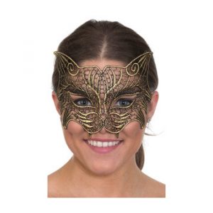 Buy Costume Woven Lace Cat Half Mask - Cappel's