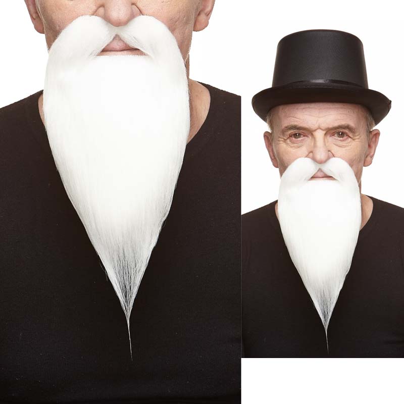 Costume Philosopher White Mustache & Beard - Cappel's
