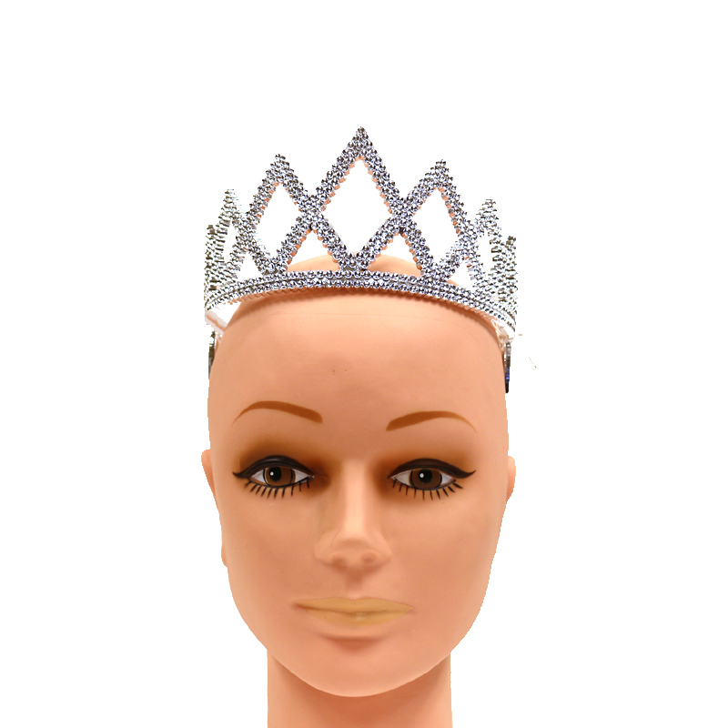 Medieval Costume Tiara Adult Princess Tiara - Silver Plastic Crown With ...