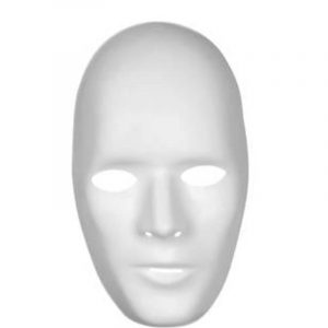 Blank White Plastic Full Face Mask - Cappel's