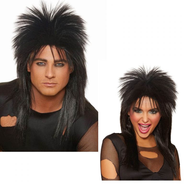 Buy Rocker Black 1970s Rock Band Wig Unisex - Cappel's