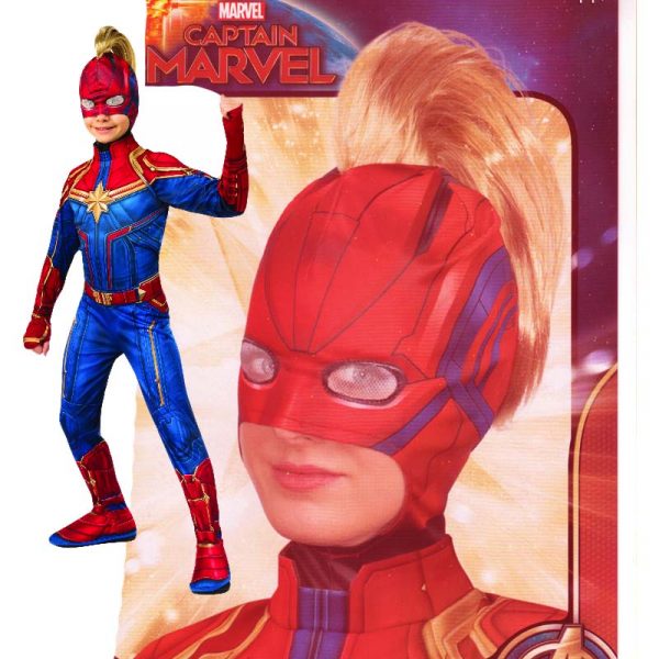 Costume Fabric Captain Marvel Headpiece w Hair - Cappel's