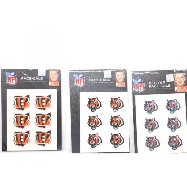 Officially Licensed Cincinnati Bengals Face-Cals Skin Safe Decals ...