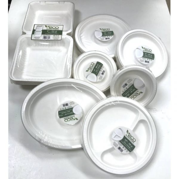Eco-Friendly Molded Fiber Plates Bowls Takeout - Cappel's