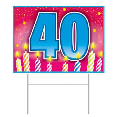 Plastic "40" Yard Sign - Cappel's