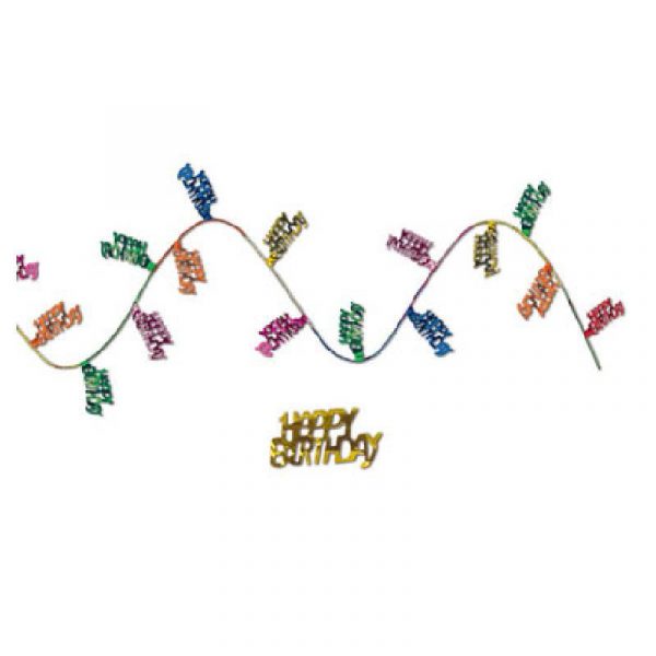 Gleam N Flex Happy Birthday Garland - Cappel's
