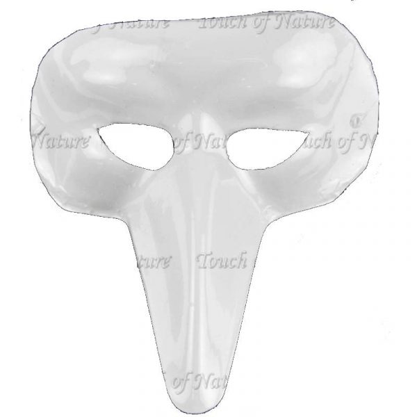 Costume White Plastic Bird Half Mask - Cappel's