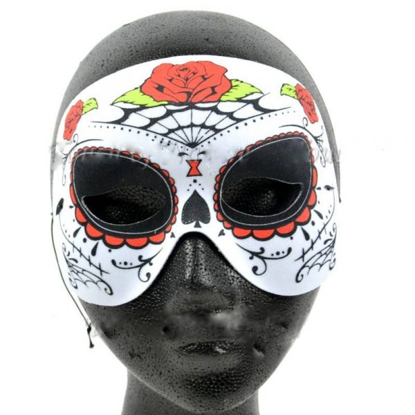 Buy Day Of The Dead Half Mask With Roses - Cappel's