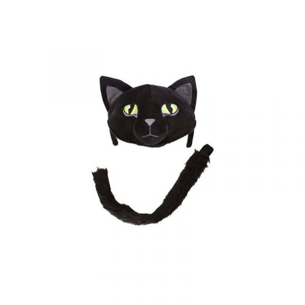 Plush Black Cat Headband & Tail Set - Cappel's