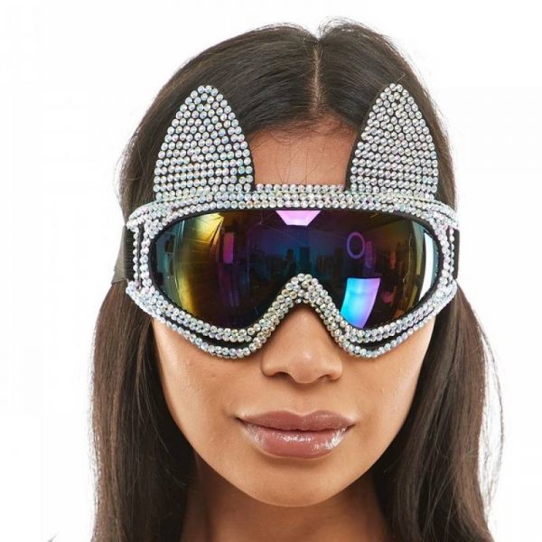 Costume Rhinestone Cat Ear Goggles - Cappel's
