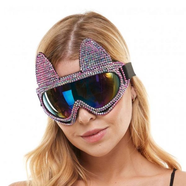 Costume Rhinestone Cat Ear Goggles - Cappel's