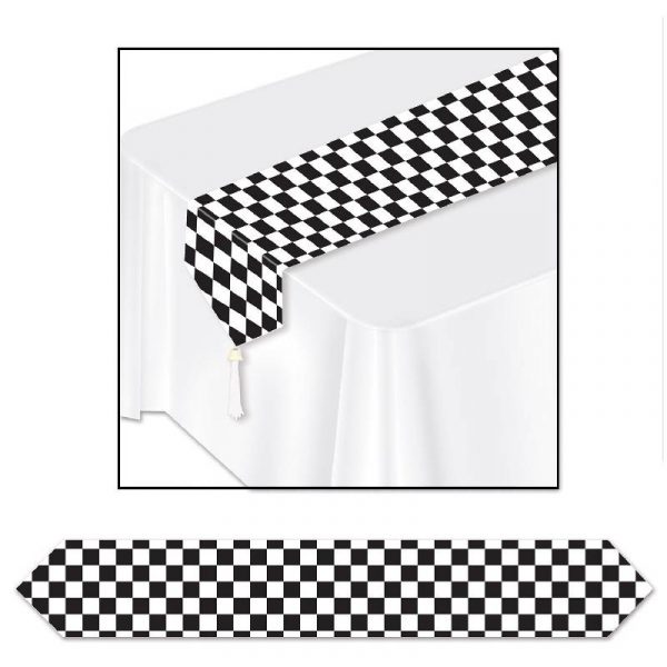 Checkered Table Runner - Black White - Cappel's