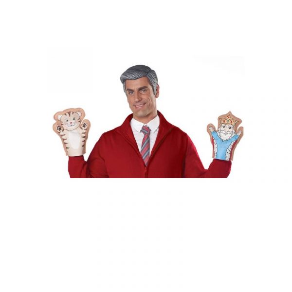 Costume Mr. Rogers Be My Neighbor Vinyl Hair & Puppets Kit - Cappel's