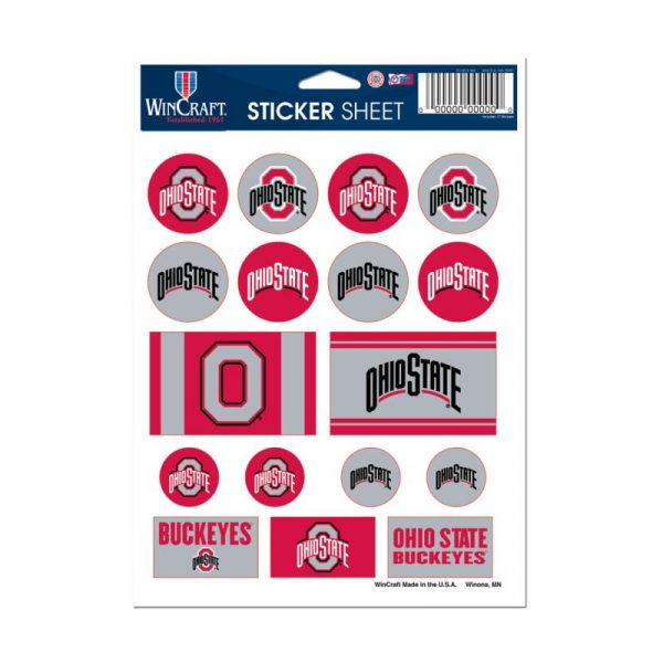 Officially Licensed Ohio State OSU Sticker Sheet - Cappel's