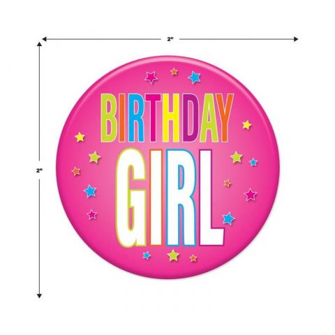 2" Birthday Girl Button - Cappel's