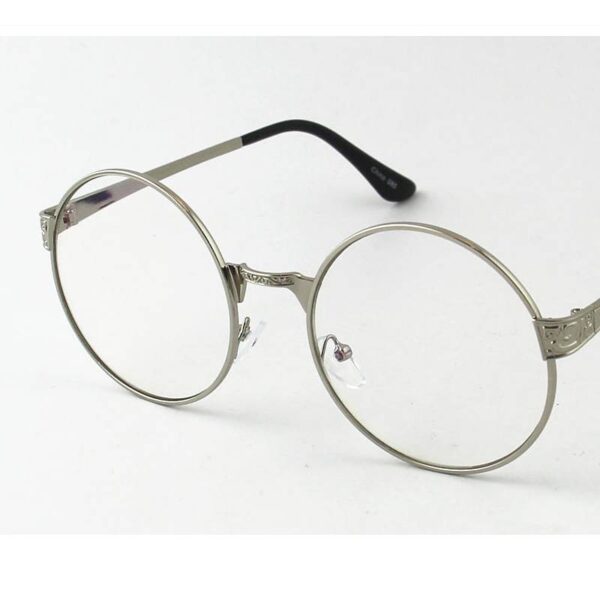 Metal Frame/Large Clear Round Lens Eyeglasses - Cappel's
