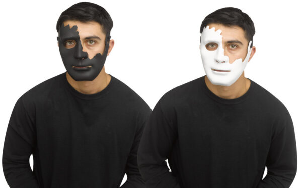 Blank Plastic Cracked Partial Face Mask - Cappel's